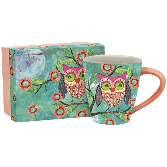 LANG | Dining | Lang Happy Owl Ceramic Caf Mug 7 Oz Dishwasher ...